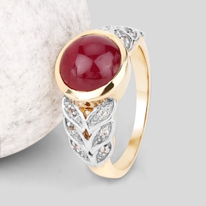 Natural Ruby Glass Filled Glass Filled Ruby Ring Sterling - Etsy