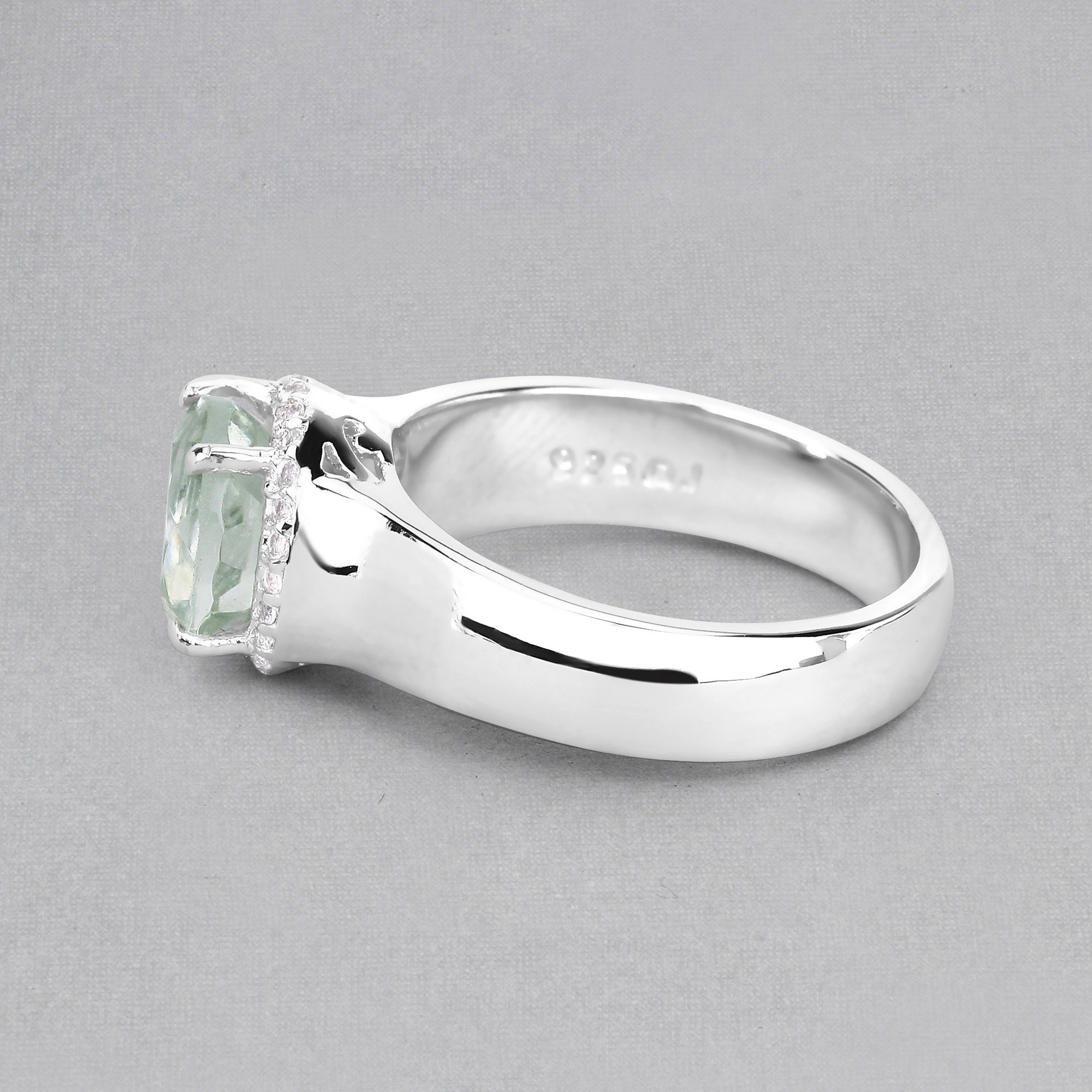 Prasiolite Ring Natural Prasiolite Ring Real Prasiolite | Etsy