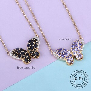 Ruby Pendant, Genuine Ruby 14K Yellow Gold Sterling Silver Butterfly ...