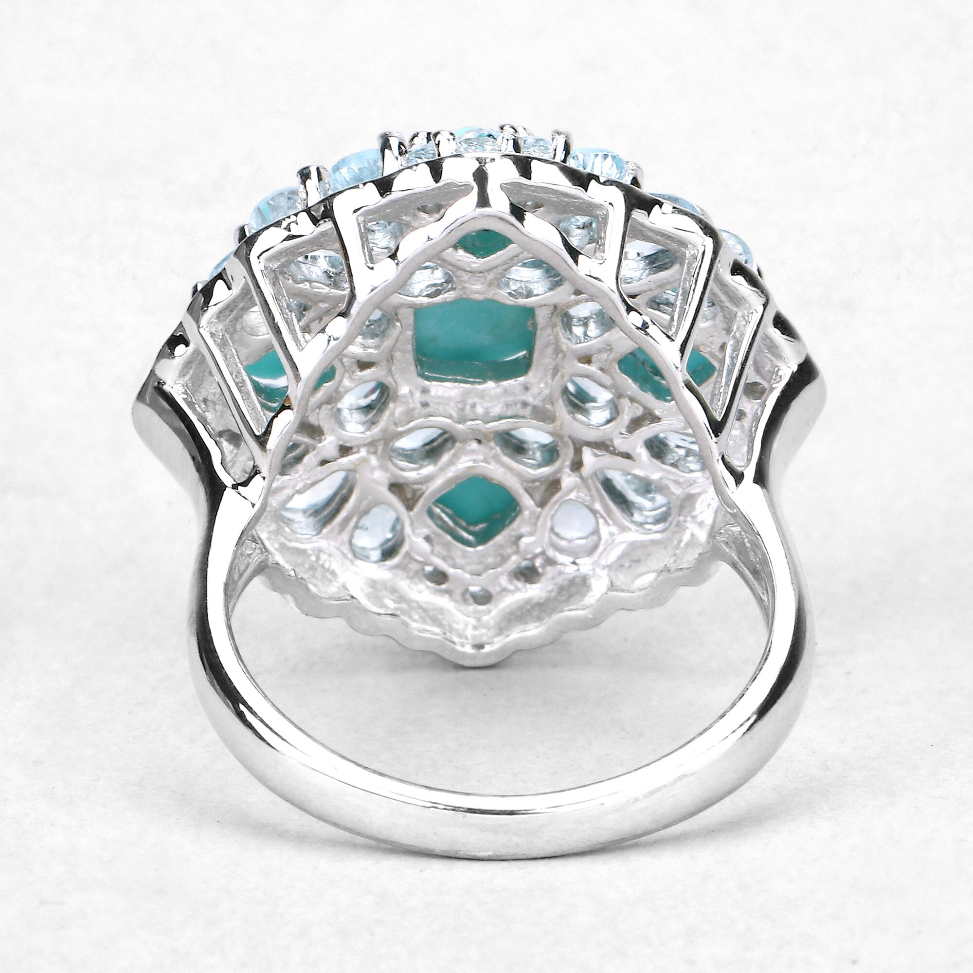 Turquoise Ring Turquoise Silver Ring Cushion Silver | Etsy