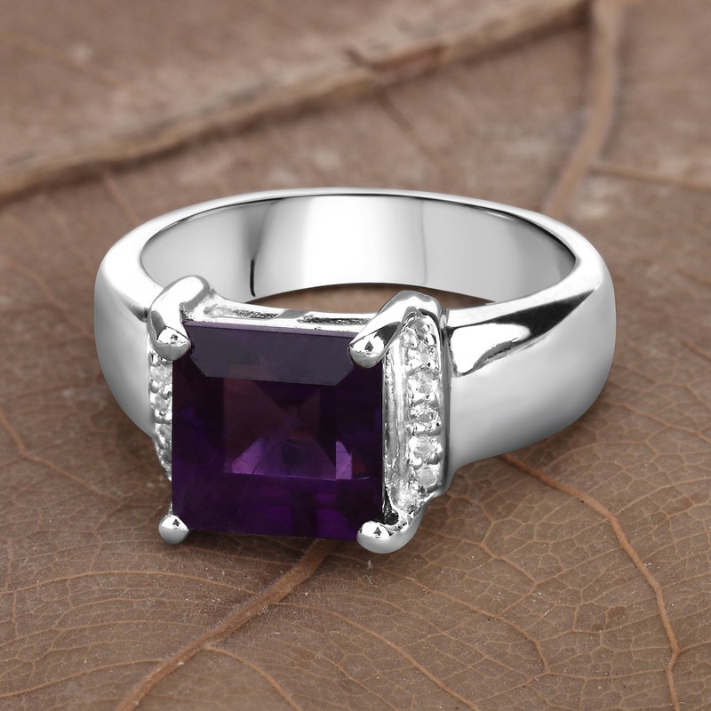 Purple Amethyst Ring - Etsy