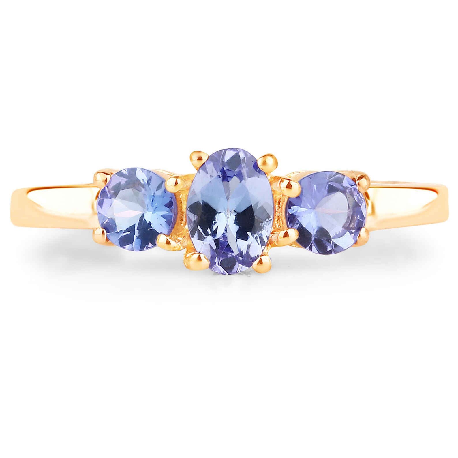 Tanzanite Ring Natural 3-Stone Tanzanite Sterling Silver Ring | Etsy