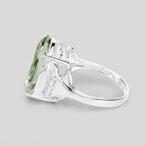 Prasiolite Ring Natural Prasiolite Ring Real Prasiolite - Etsy