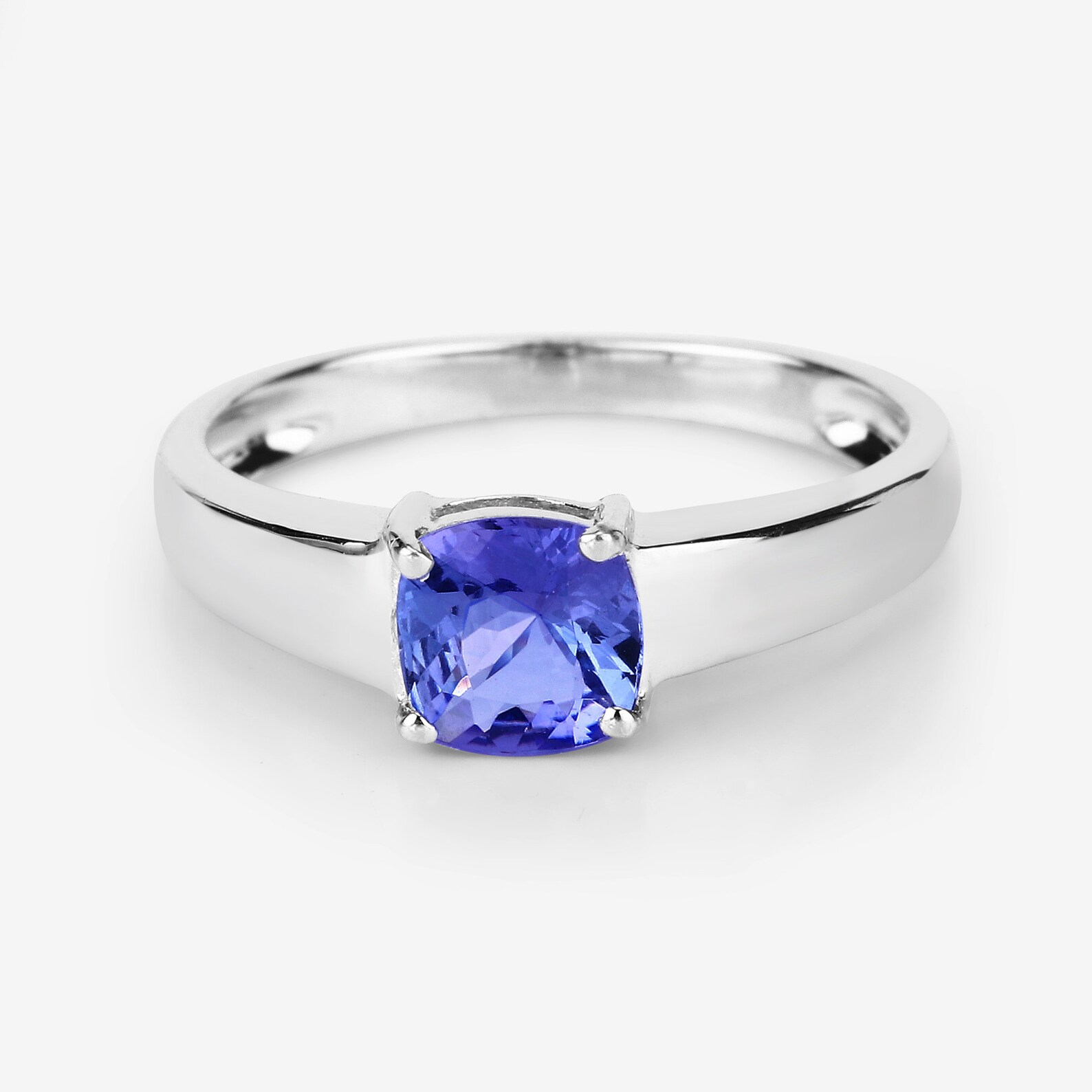 Tanzanite Ring Natural Tanzanite Cushion Solitaire Ring in - Etsy