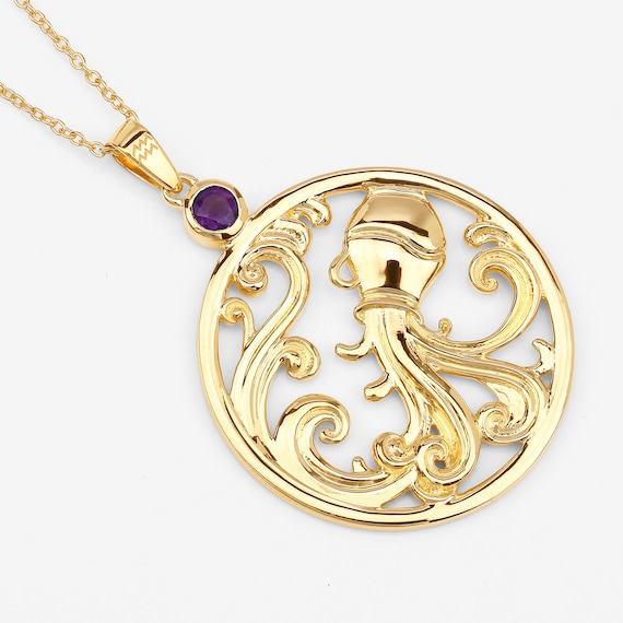 14k gold aquarius pendant store