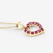 Ruby Pendant, 10kt Gold Natural Ruby Heart Pendant Necklace, July ...