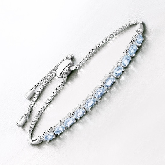 Aquamarine bracelet sterling silver store