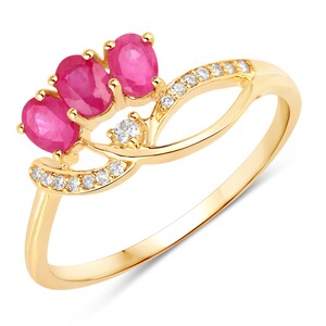 Ruby Ring, 14kt Ruby Gold Ring, Ruby Knot Ring, Yellow Gold Ruby Ring ...