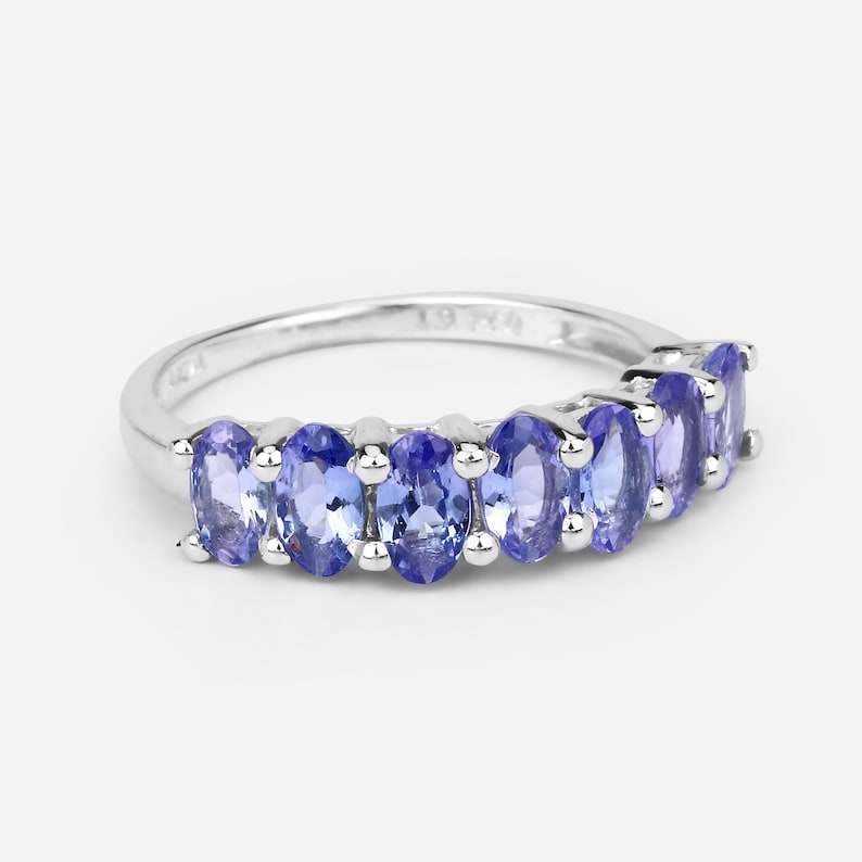 Tanzanite Ring Real Tanzanite 7-stone Ring in .925 Sterling - Etsy