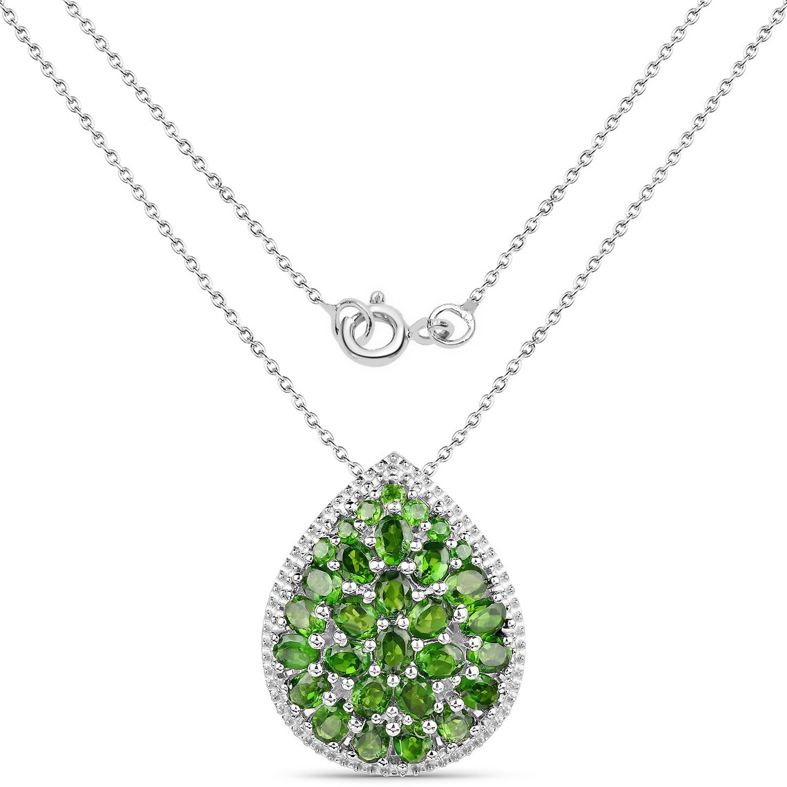 Chrome Diopside Pendant, Natural Chrome Diopside Sterling Silver ...