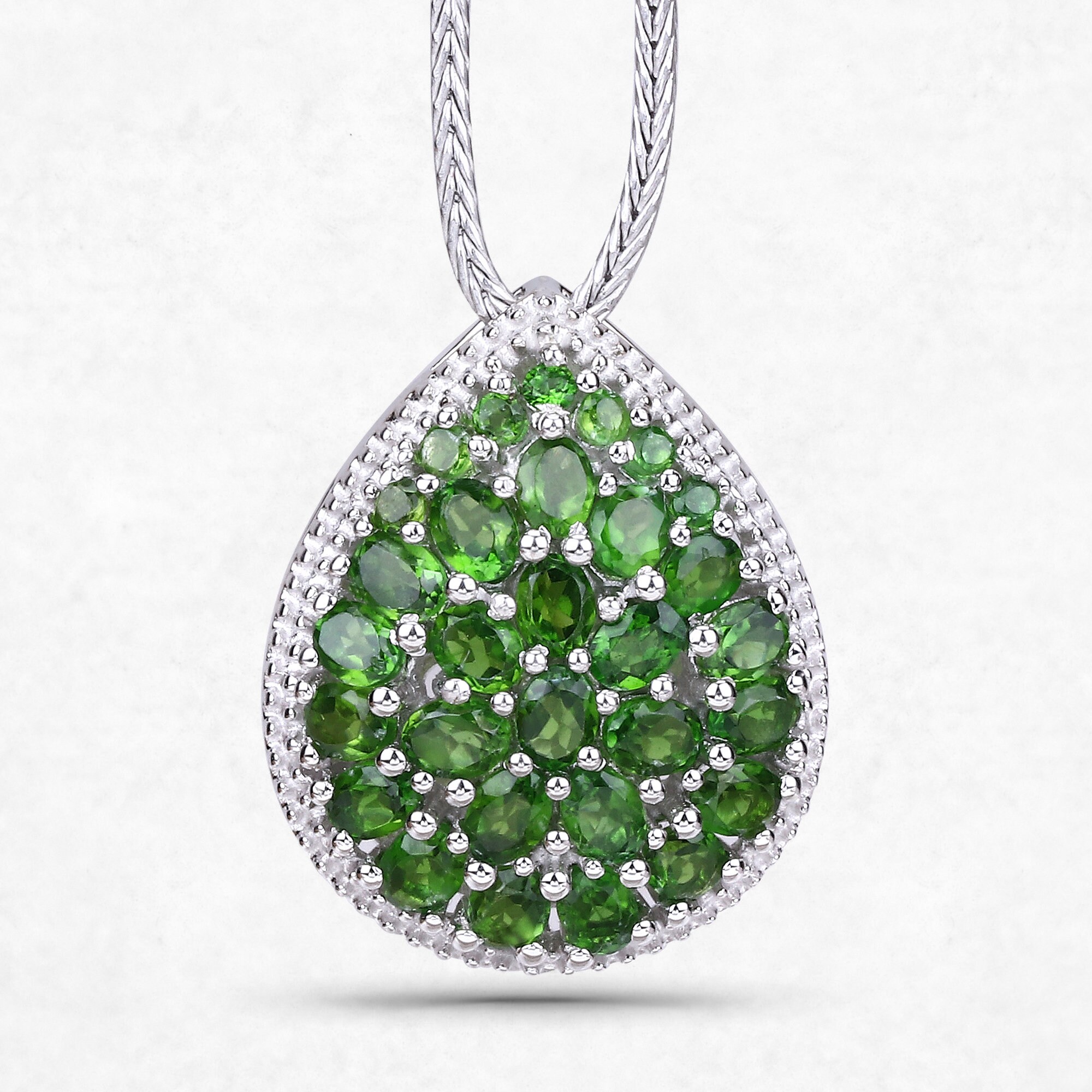Chrome Diopside Pendant, Natural Chrome Diopside Sterling Silver ...