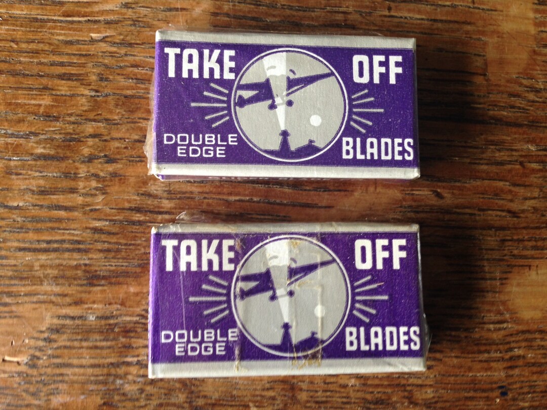 Vintage RAZOR BLADES 30's Rocket Space Ship Two Boxes Brand New - Etsy