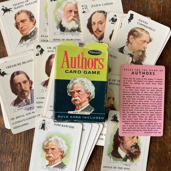 Authors Card Game - Etsy
