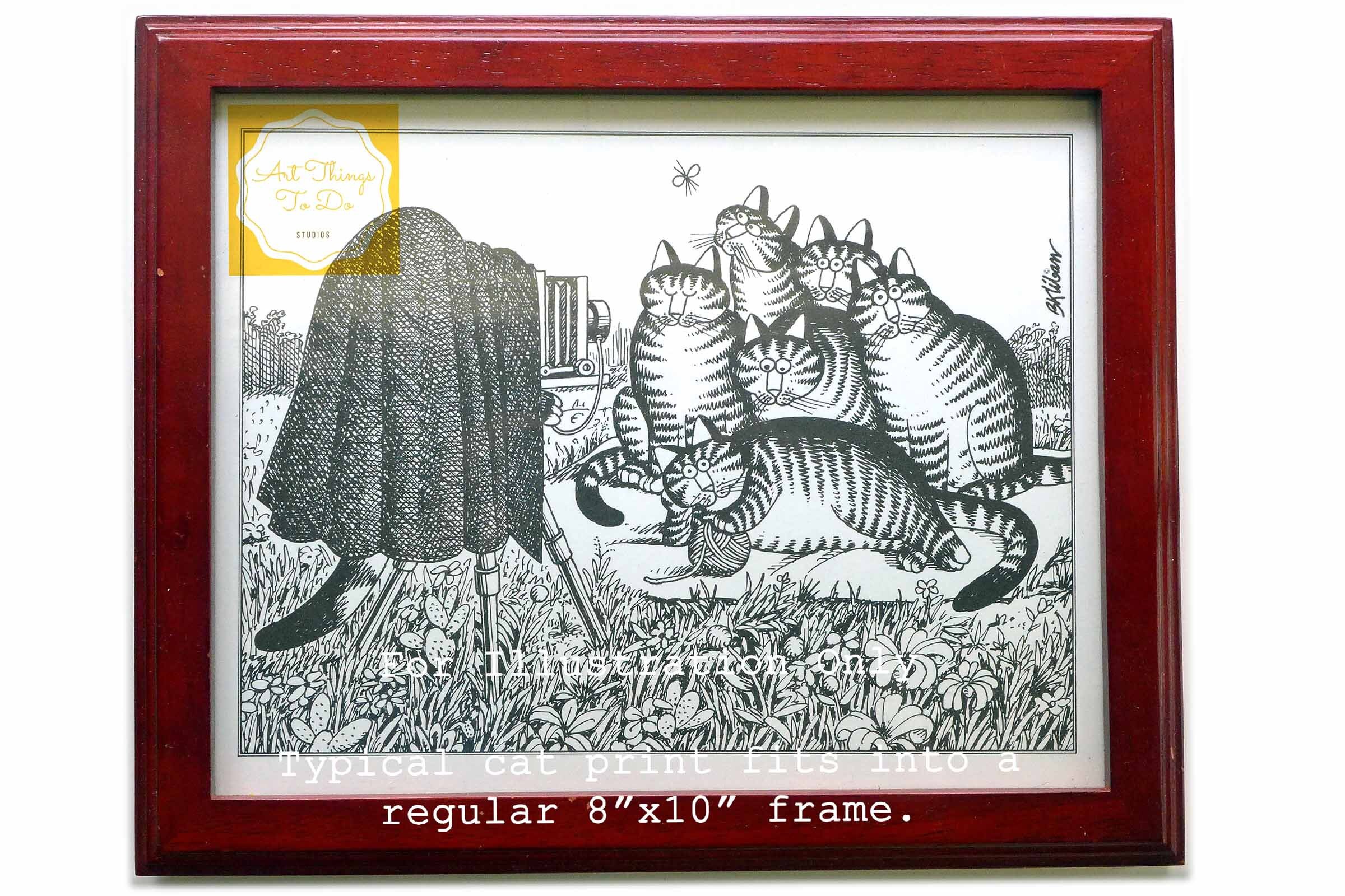 B. Kliban Cat Vintage Cat Print, Cat and Mouse in the Boxing Ring About ...