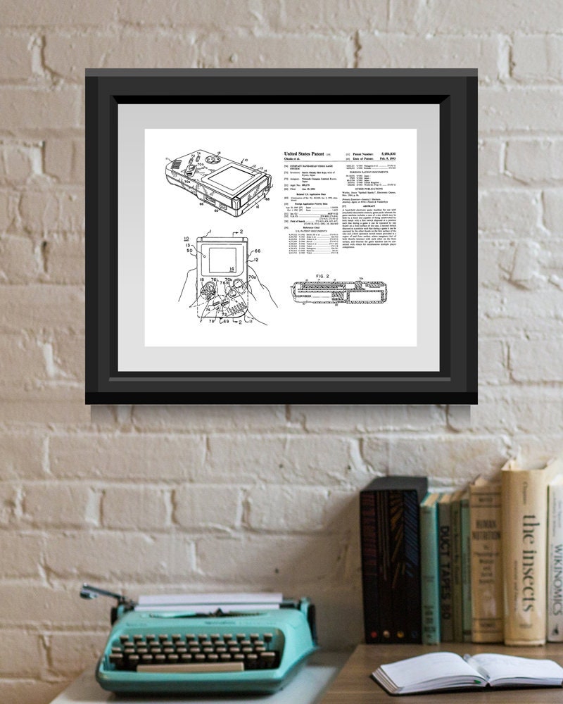 Nintendo Gameboy Patent, Nintendo Patent, Gameboy Patent, Electronic ...