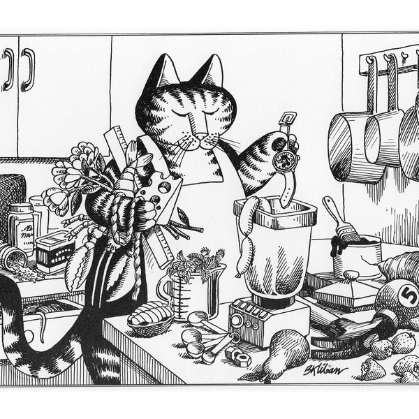 Kliban Cat Print - Etsy