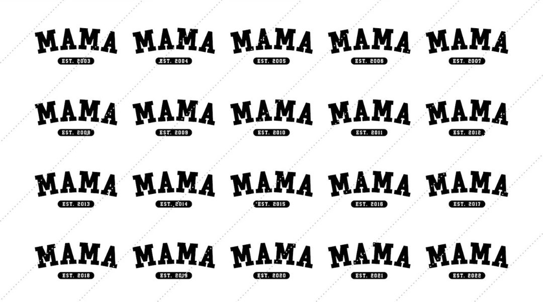 Mama Est. Years SVG Bundle, New Mom Design (digital Download) - Etsy