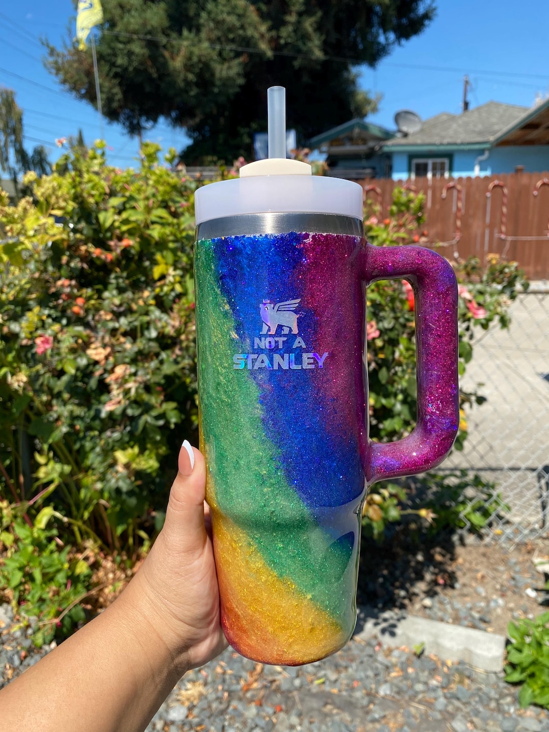 Rainbow Milky Way Not a Stanley Tumbler stanley Dupe 30oz - Etsy