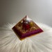 Fuchsia and Gold Ornament Mini Pyramid Resin Pyramid Holiday - Etsy