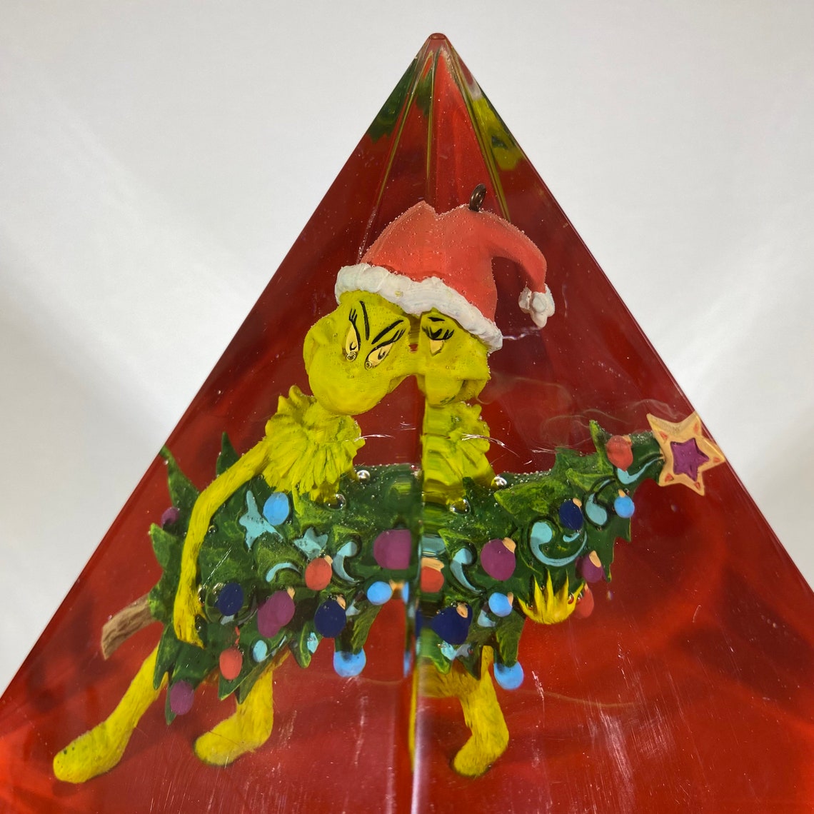 Grinch With Tree Pyramid Resin Pyramid Christmas Decorations | Etsy