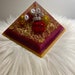 Fuchsia and Gold Ornament Mini Pyramid Resin Pyramid Holiday - Etsy