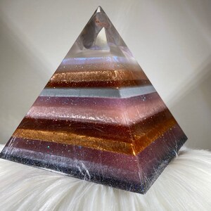 Pink Botswana Agate Stone Pyramid, Home Decor, Resin Pyramid - Etsy