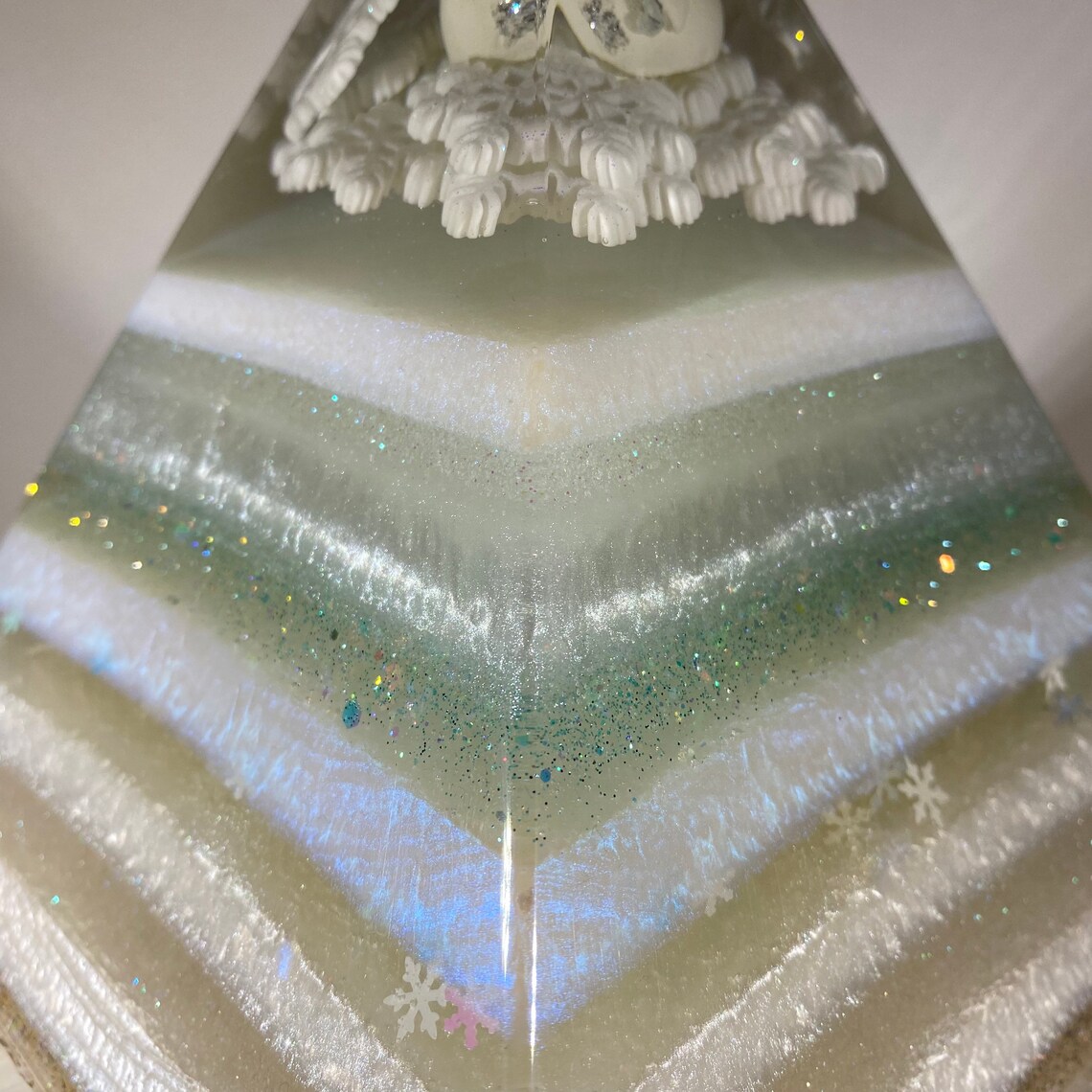 Snowman and Snow Flakes Pyramid Resin Pyramid Christmas Home - Etsy