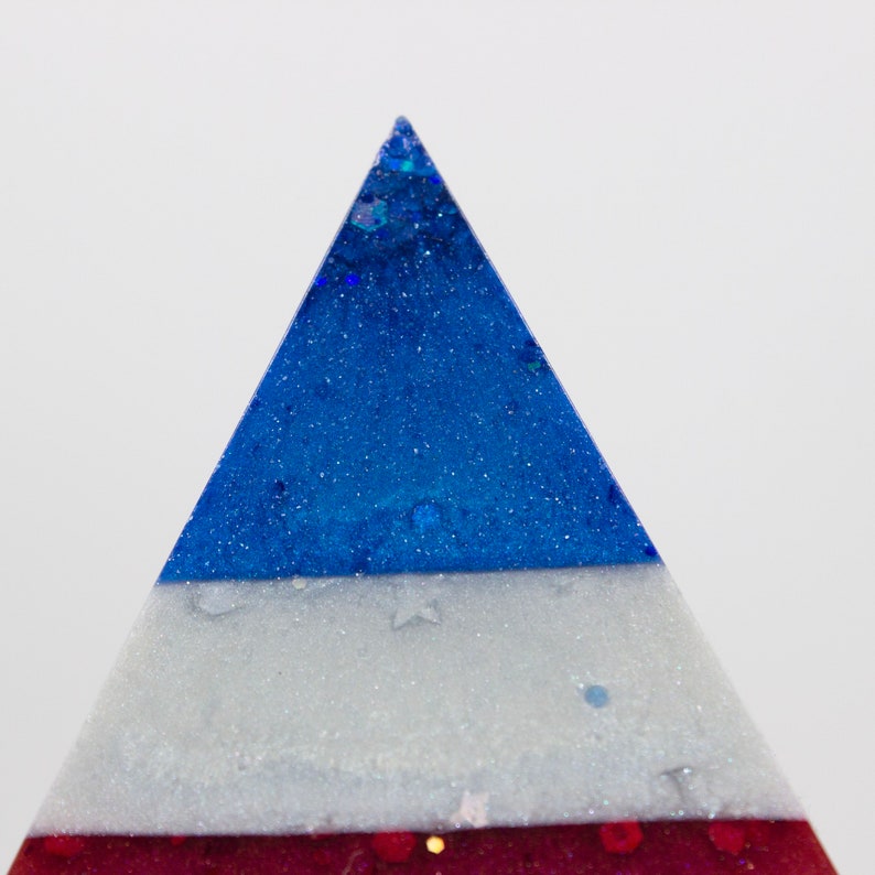 American Flag Inspired Pyramid Resin Art Pyramid Mica - Etsy