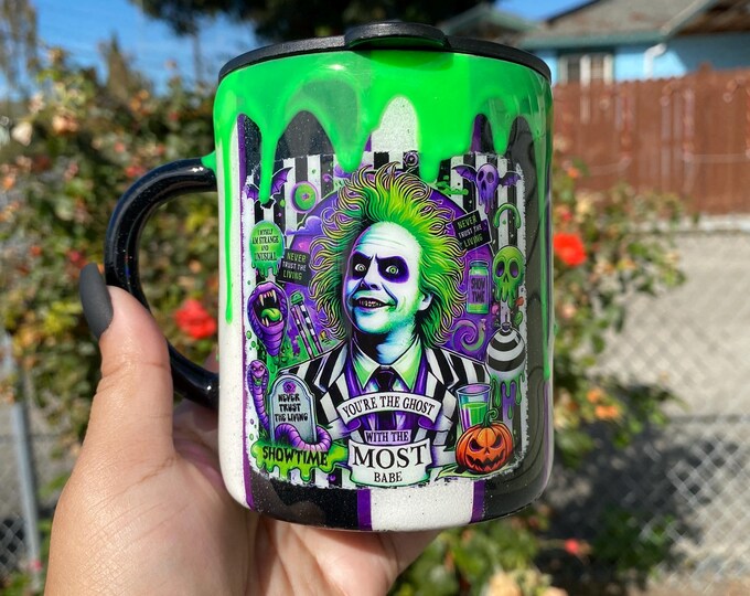Bettlejuice Themed Stainless Steel 14 Oz Tumbler Mug - Etsy