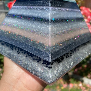 Rainbow Moostone Pyramid, Home Decor, Centerpiece, Crystal Art - Etsy