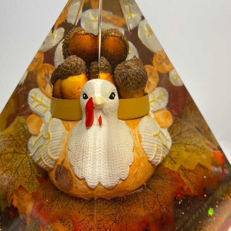 Thanksgiving Turkey Pyramid With Leaves and Acorns Home - Etsy