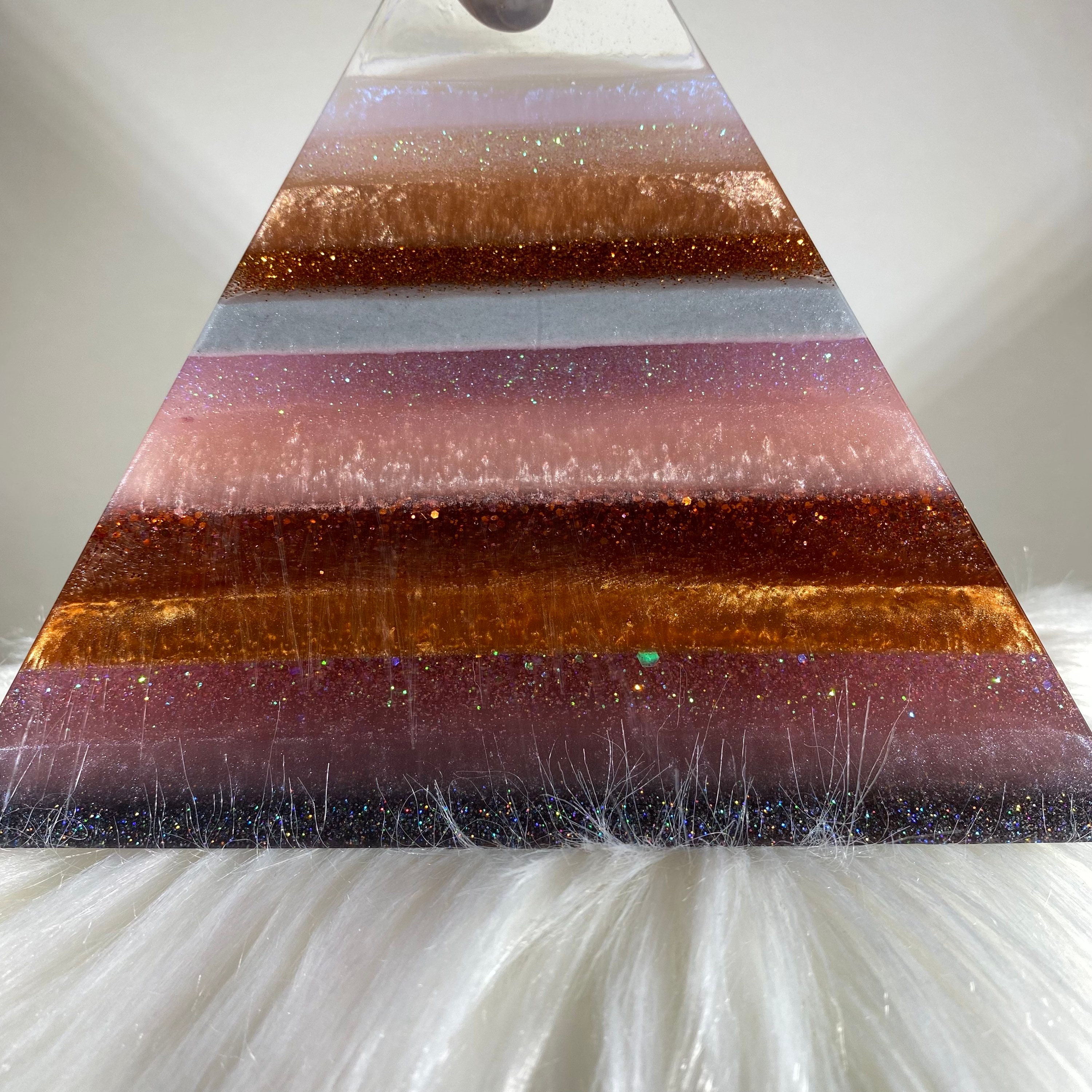 Pink Botswana Agate Stone Pyramid Home Decor Resin Pyramid | Etsy