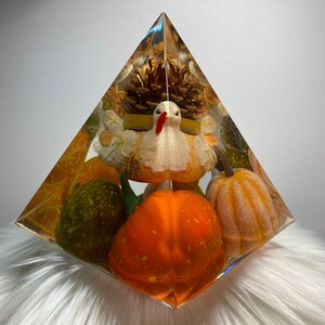 Thanksgiving Turkey Pyramid With Pumpkins and Pine Cones, Home Decor ...
