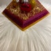 Fuchsia and Gold Ornament Mini Pyramid Resin Pyramid Holiday - Etsy