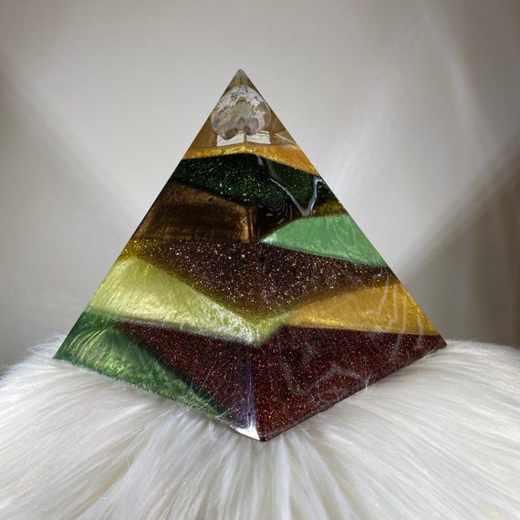 Tree Agate Stone Pyramid Home Decor Resin Pyramid - Etsy