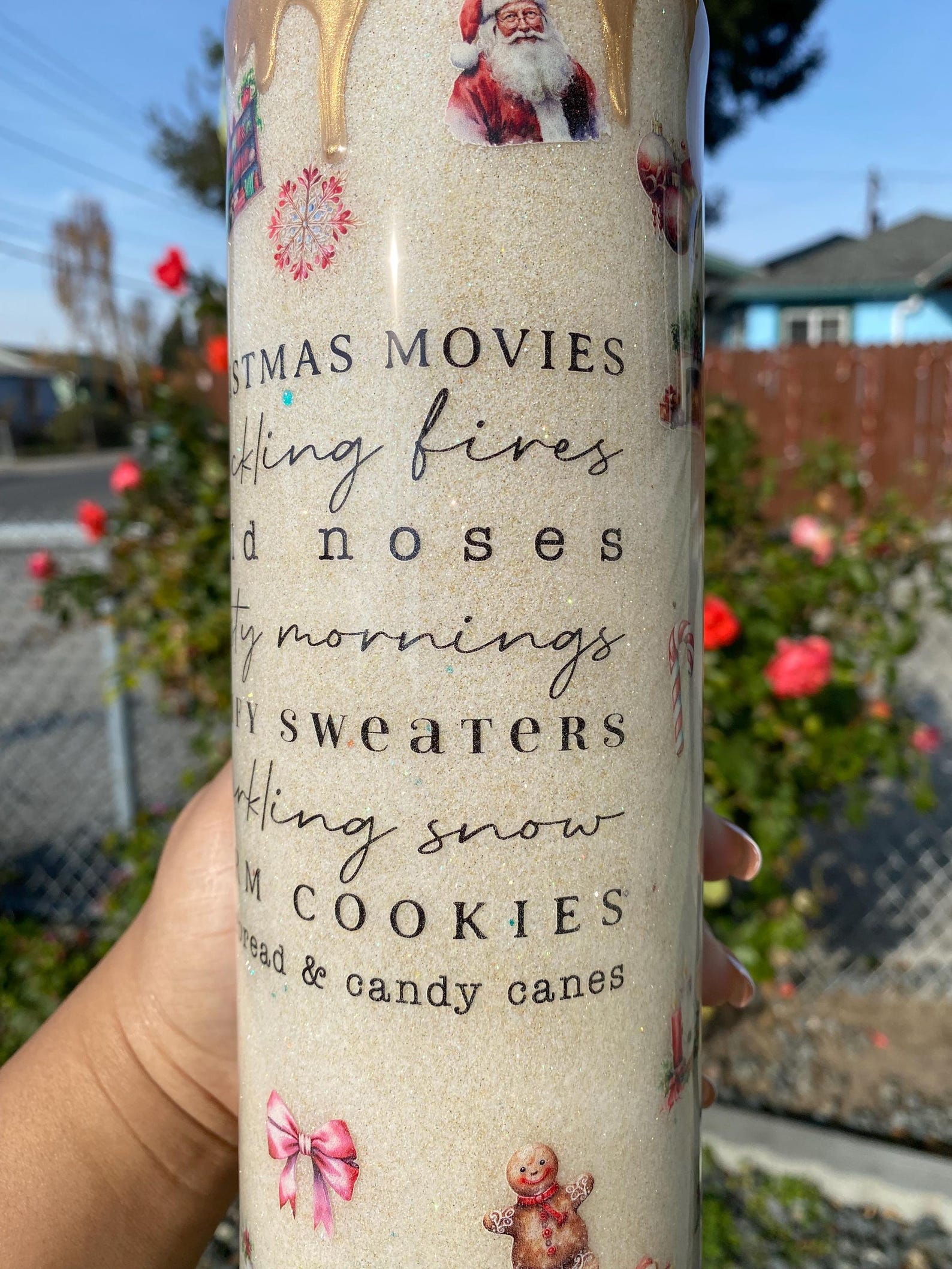 Christmas/winter Words Stainless Steel 30oz Skinny Tumbler - Etsy