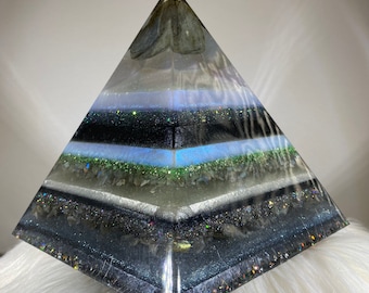 Pink Botswana Agate Stone Pyramid Home Decor Resin Pyramid | Etsy