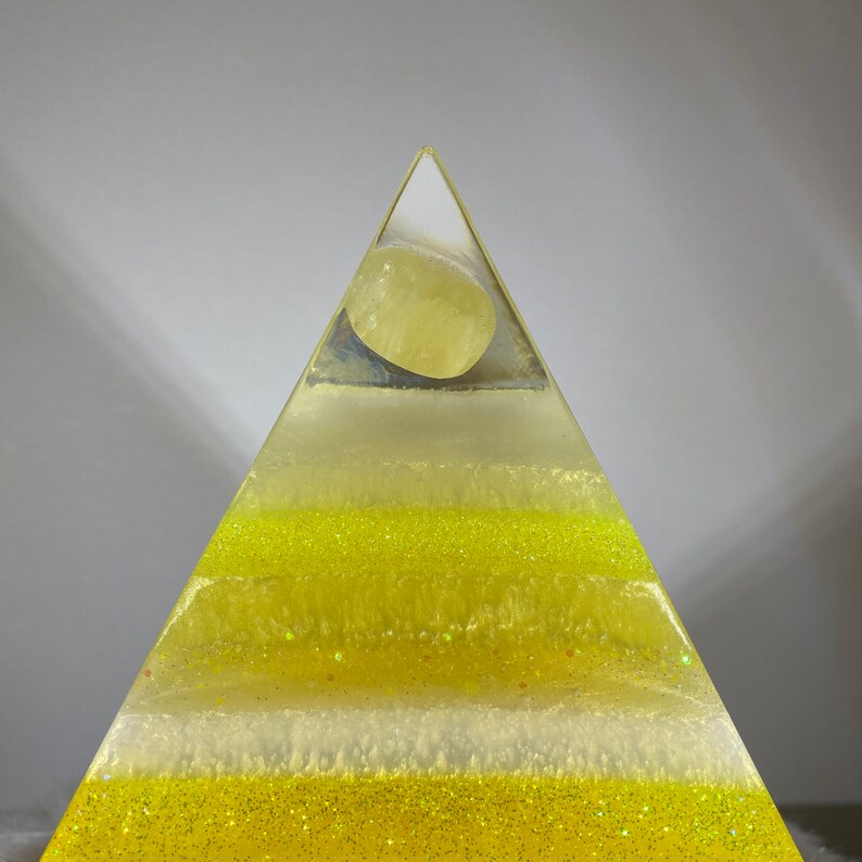 Pineapple Calcite Stone Pyramid Home Decor Resin Pyramid - Etsy