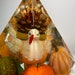 Thanksgiving Turkey Pyramid With Pumpkins and Pine Cones, Home Decor ...