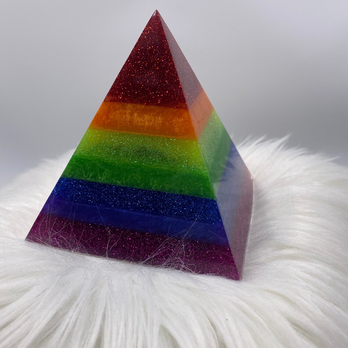 Mini Rainbow Pyramid, Home Decor, Paperweight - Etsy