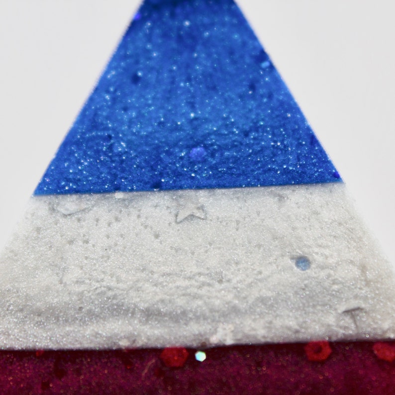 American Flag Inspired Pyramid Resin Art Pyramid Mica - Etsy