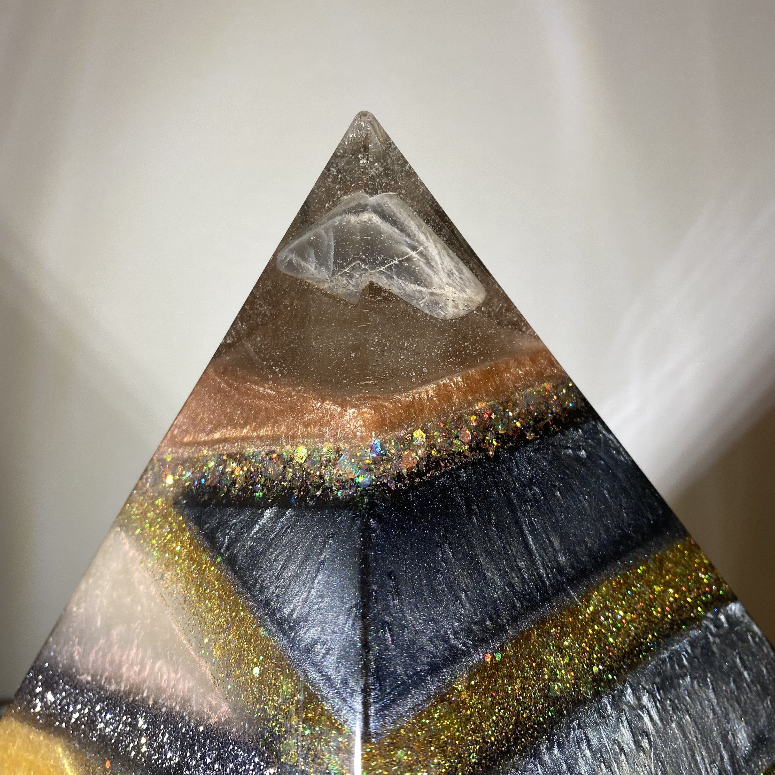 Black Moonstone Pyramid Resin Pyramid Home Decor | Etsy
