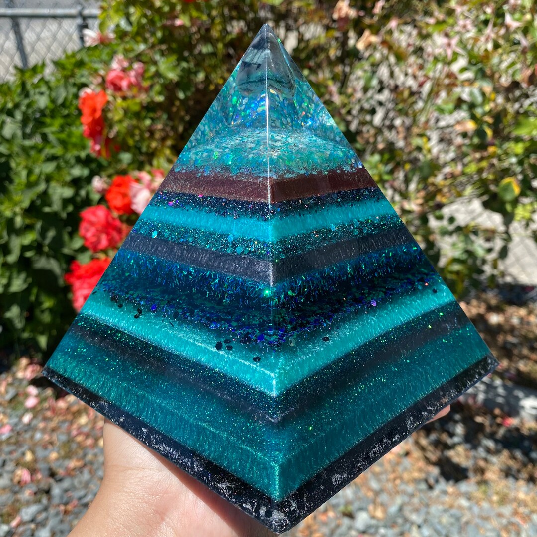 Emerald Pyramid, Home Decor, Centerpiece, Crystal Art - Etsy