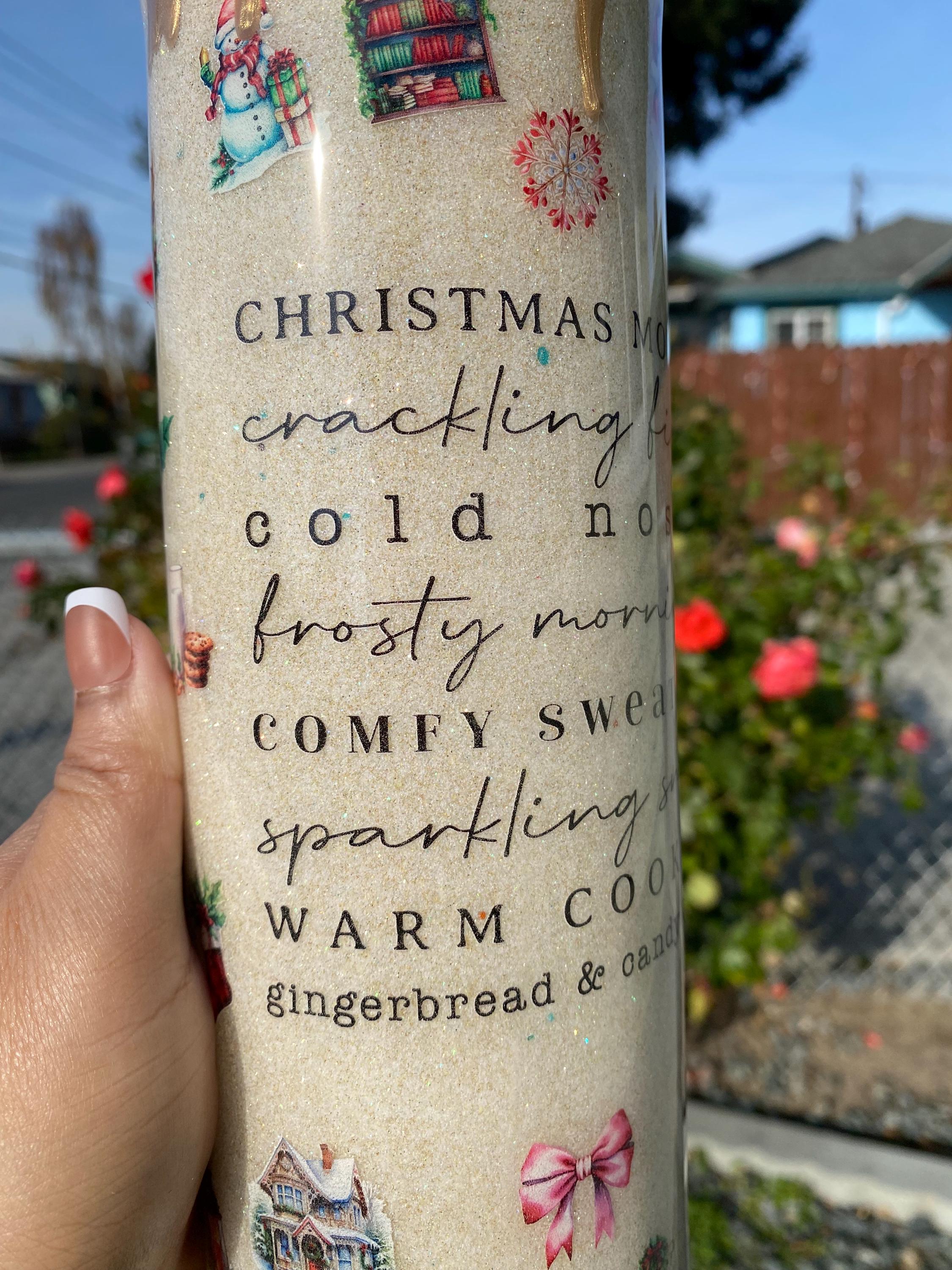 Christmas/winter Words Stainless Steel 30oz Skinny Tumbler - Etsy