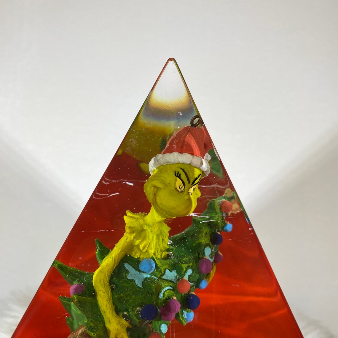 Grinch With Tree Pyramid Resin Pyramid Christmas Decorations | Etsy