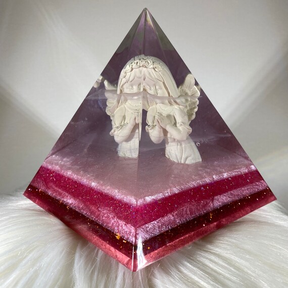 Pink Girl Angel Pyramid Resin Pyramid Home Decor | Etsy