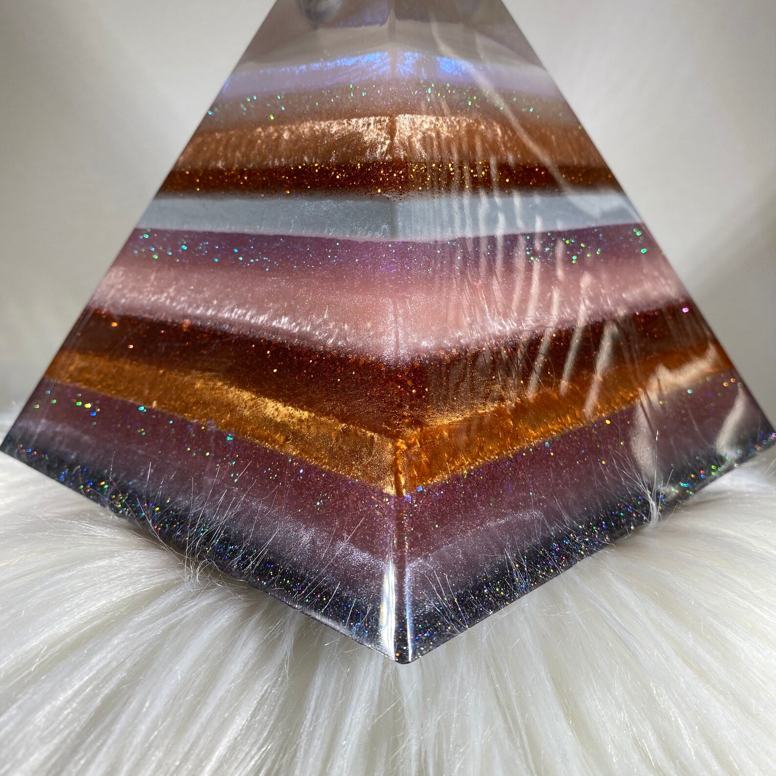 Pink Botswana Agate Stone Pyramid Home Decor Resin Pyramid - Etsy