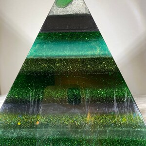 Green Obsidian Stone Pyramid, Home Decor, Resin Pyramid - Etsy