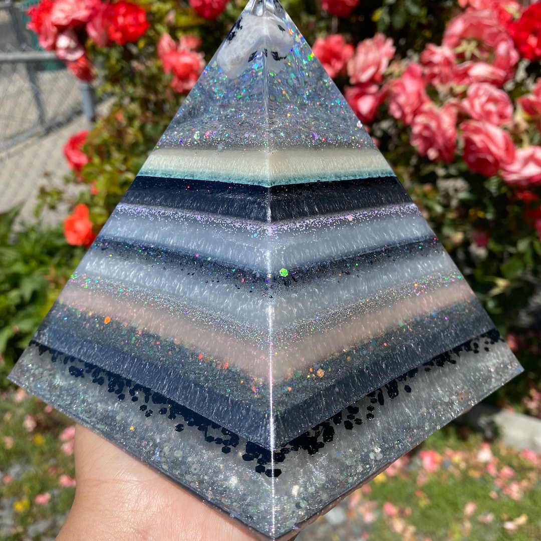 Rainbow Moostone Pyramid, Home Decor, Centerpiece, Crystal Art - Etsy