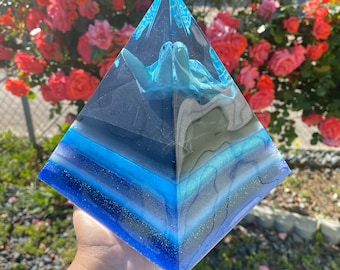 Turtle Figure Beach/ocean Themed Resin Pyramid, Large Resin Pyramid ...